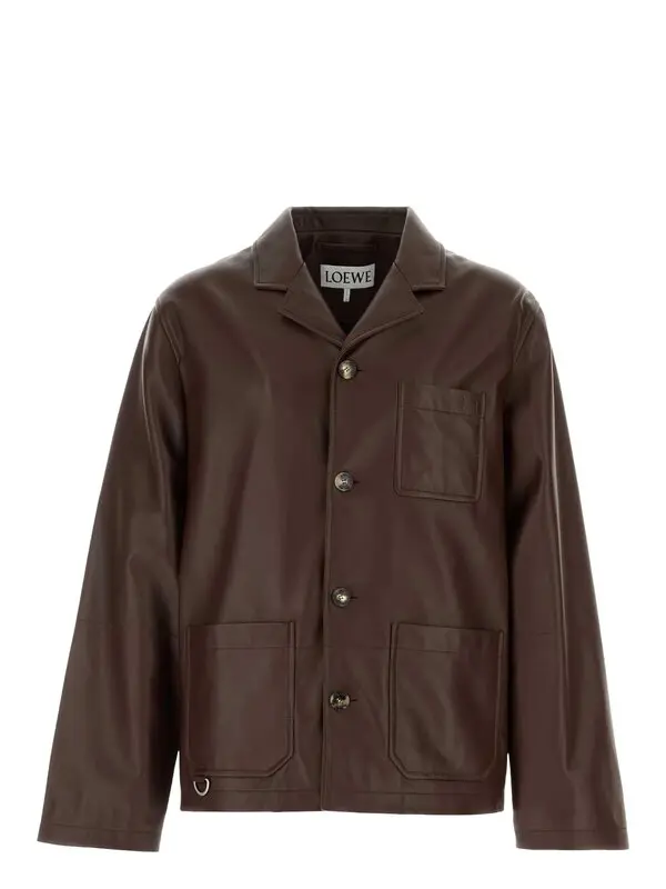 Loewe Lamb Leather Jacket - Brown