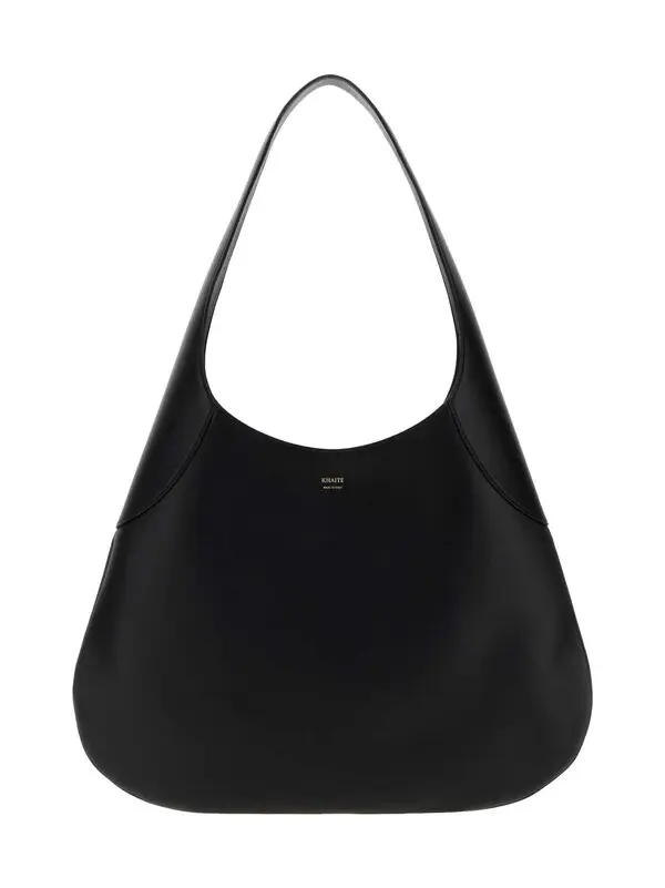 Khaite Joan Shopping Handbag In Leather With Golden Hardware, 40 X 32 X 5 Cm - Black