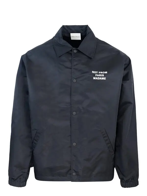 Drole De Monsieur Contemporary Man's Overcoat - Black