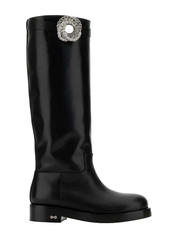 Mach & Mach Leather Galaxy Riding Boots - Black