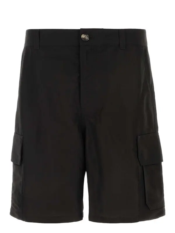 Loewe Linen-viscose Blend Bermuda Shorts - Black