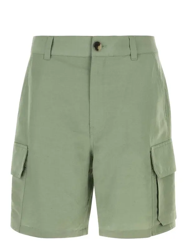 Loewe Viscose-linen Canvas Bermuda Shorts - Green