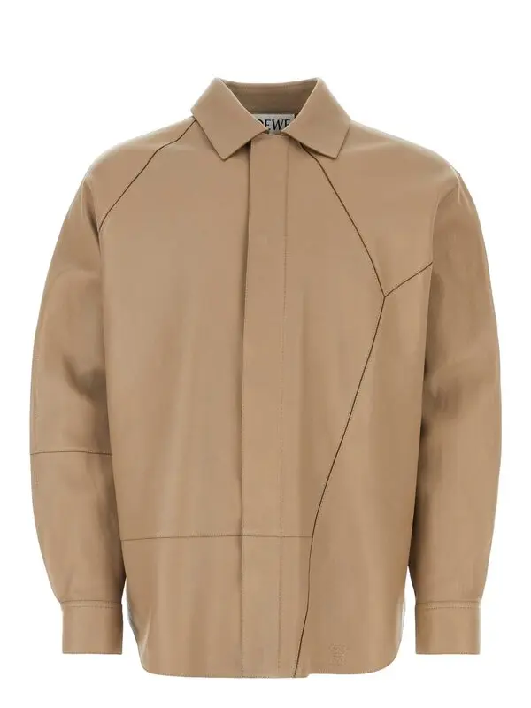 Loewe Lamb Leather Shirt - Grey