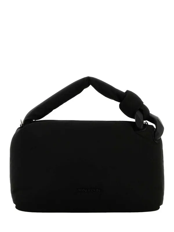 JW Anderson 36 X 24 X 10 Cm Puff Quilted Fabric Handbag With Adjustable Shoulder Strap - Black