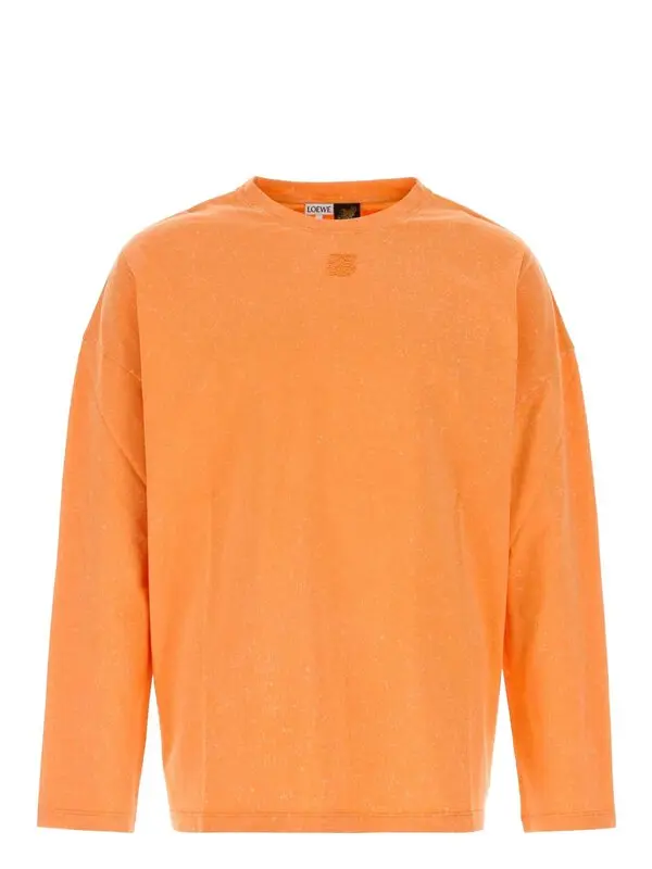 Loewe Washed Cotton Graphic T-shirt - Orange