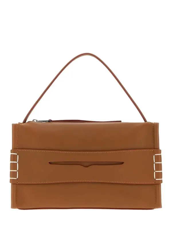 JW Anderson Loafers Mini Handbag In Bovine Leather - Camel