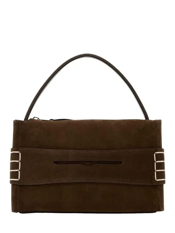 JW Anderson Mini Suede Loafer Handbag - Brown