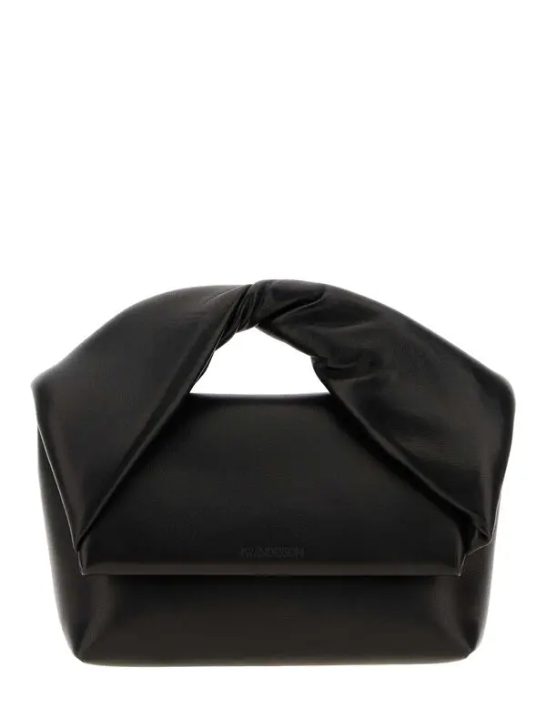 JW Anderson Mini Twister Leather Handbag - Black