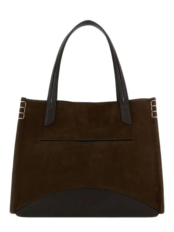 JW Anderson Suede Loafer Shopping Handbag - Brown