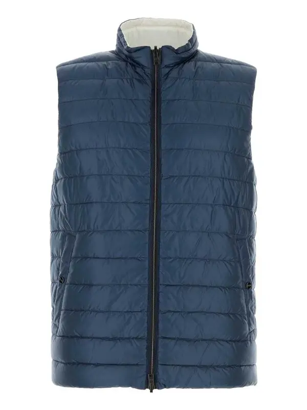 Herno Reversible Zip-up Down Vest - Blue