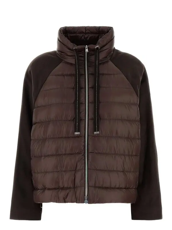 Herno Quilted Down Jacket With High Neck - Black