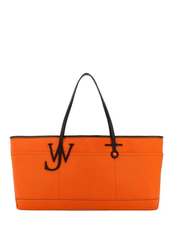 JW Anderson Anchor Motif Canvas Shopping Handbag - Orange