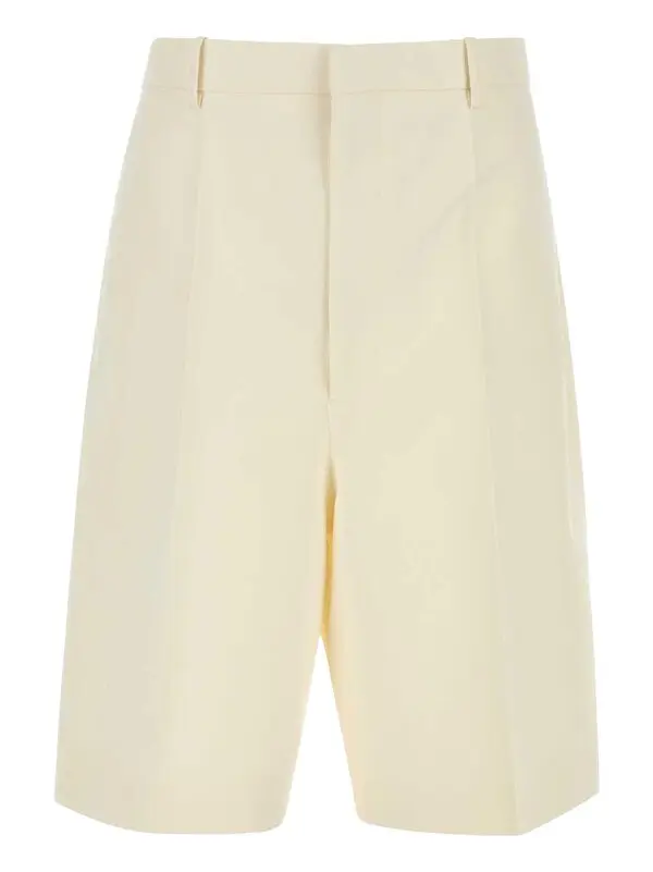 Bottega Veneta Cotton-silk Bermuda Shorts - White