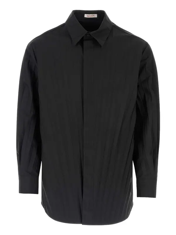 Valentino Garavani Tech Nylon Oversize Shirt - Black