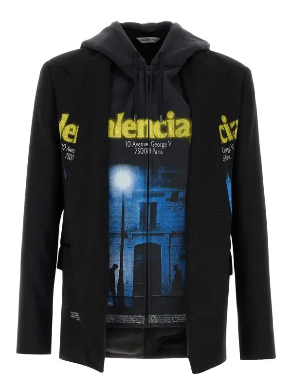 Balenciaga Tailored Wool Blazer - Black