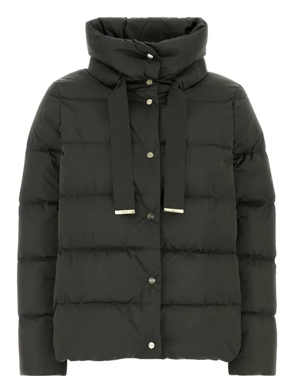 Herno Quilted Down Jacket With Stand Collar - Green