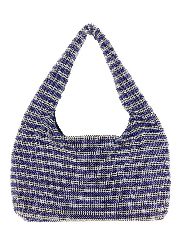 Kara Two-tone Rhinestone Mini Handbag - Stripped