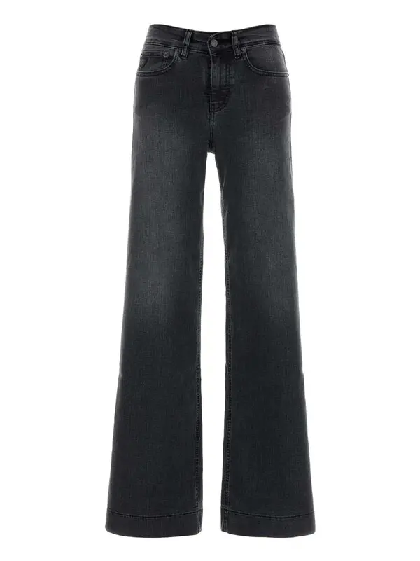 LOIS Slate Stretch Denim Lorna Wide-leg Jeans - Black
