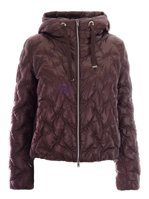 Herno Quilted Hooded Puffer Jacket - Fondente