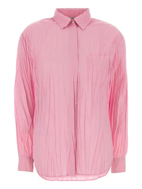 Moschino Textured Cotton Blend Shirt - Pink