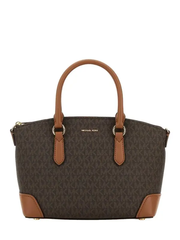 Michael Kors Canvas Monogram Top Handle And Shoulder Bag - Printed