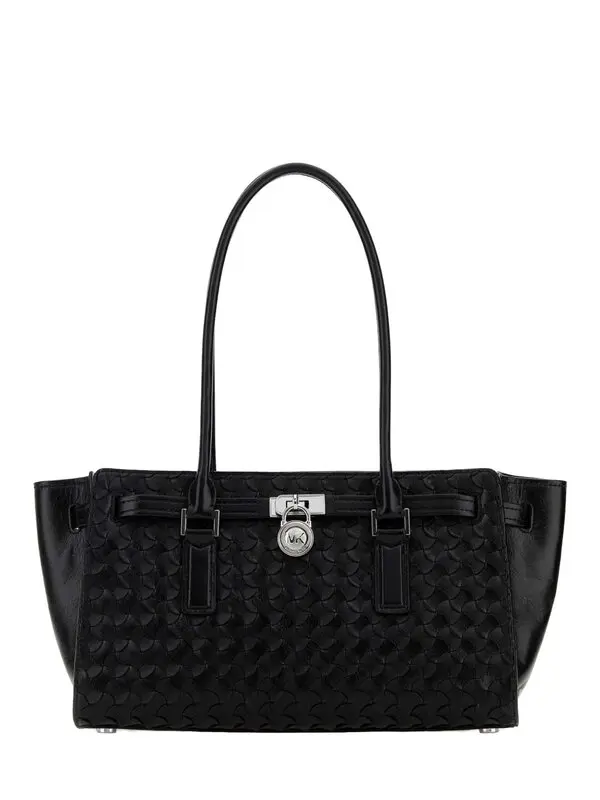 Michael Kors Leather Hamilton Shoulder Handbag - Black