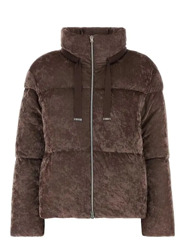 Herno Stretch Velvet Down Jacket - Purple
