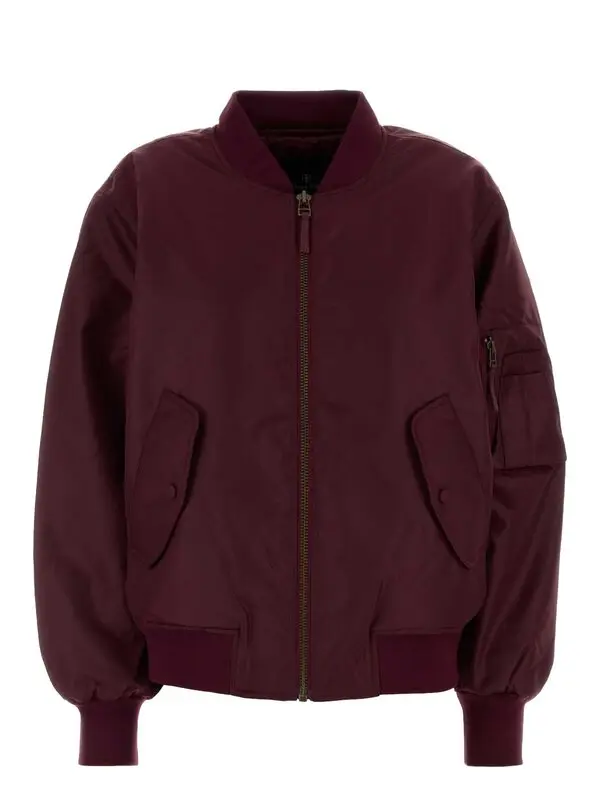ANINE BING Leon Bomber Jacket In Polyester With Viscose Lining - Purple