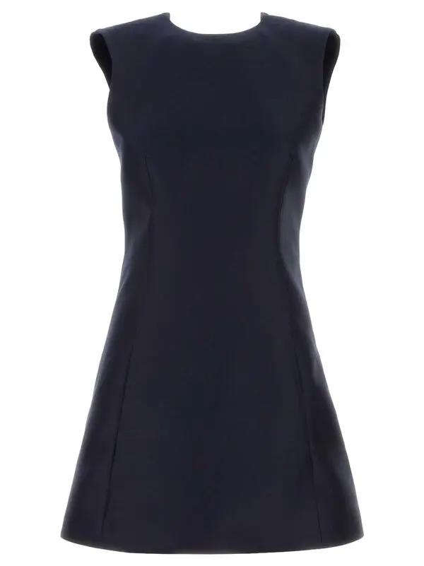 Balenciaga Midnight Wool Blend Mini Dress - Blue