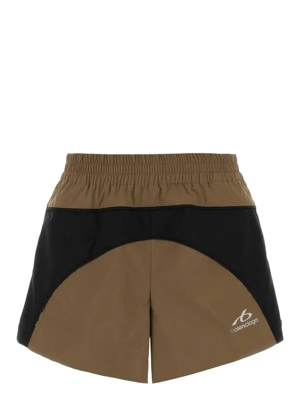 Balenciaga Biscuit Tech Fabric Shorts - Camel