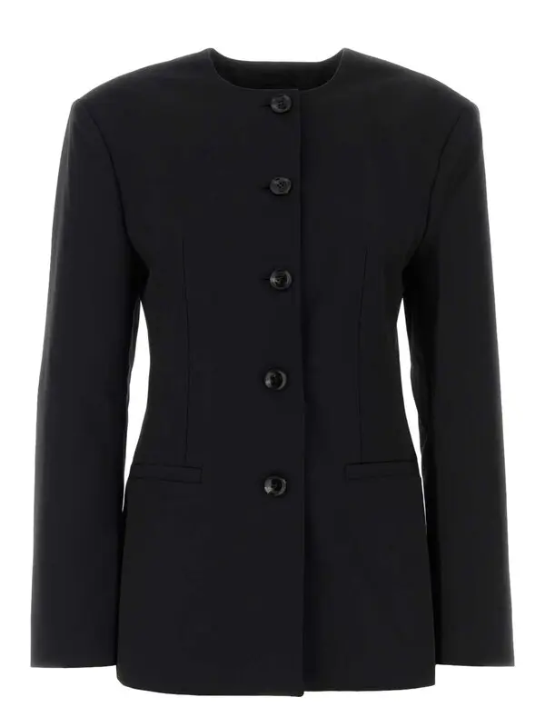 ANINE BING Twill Huds Blazer - Black