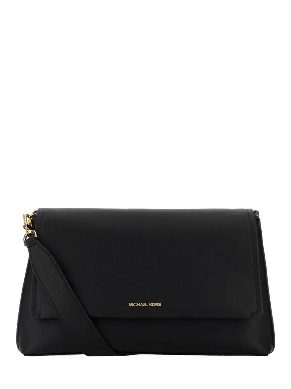 Michael Kors Nessa Leather Crossbody Handbag - Black