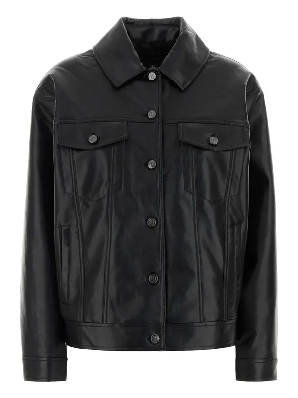 ANINE BING Rory Leather Jacket - Black