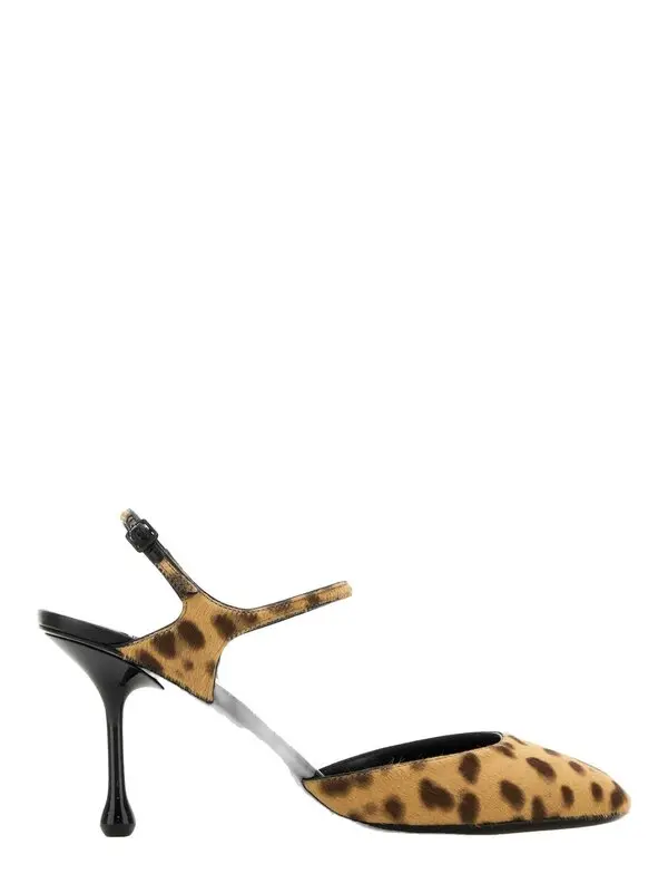 JIMMY CHOO Calf Hair Leopard Print Pointed Toe Stiletto Pumps - Printed