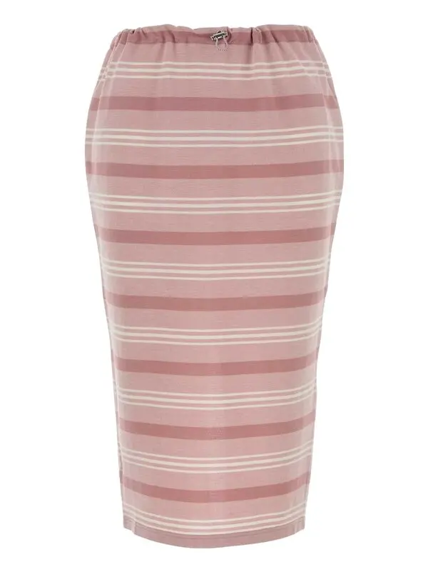 Prada Striped Cotton Mini Skirt - Stripped