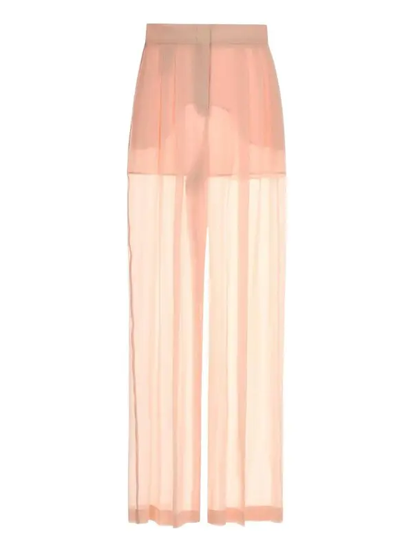 Alberta Ferretti Wide-leg Silk Trousers - Pink