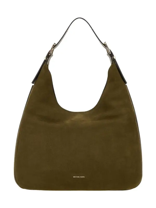 Michael Kors Large Nolita Leather Shopping Handbag - Green