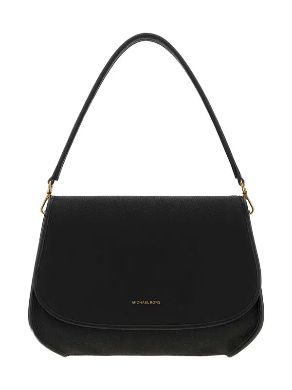 Michael Kors Leather Shoulder Handbag - Black