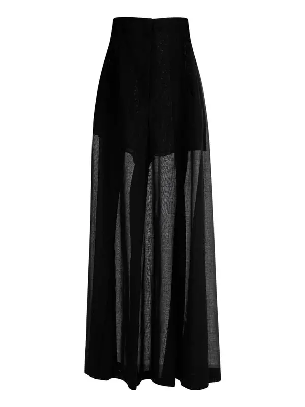 Philosophy Di Lorenzo Serafini Wool Blend Wide-leg Trousers - Black