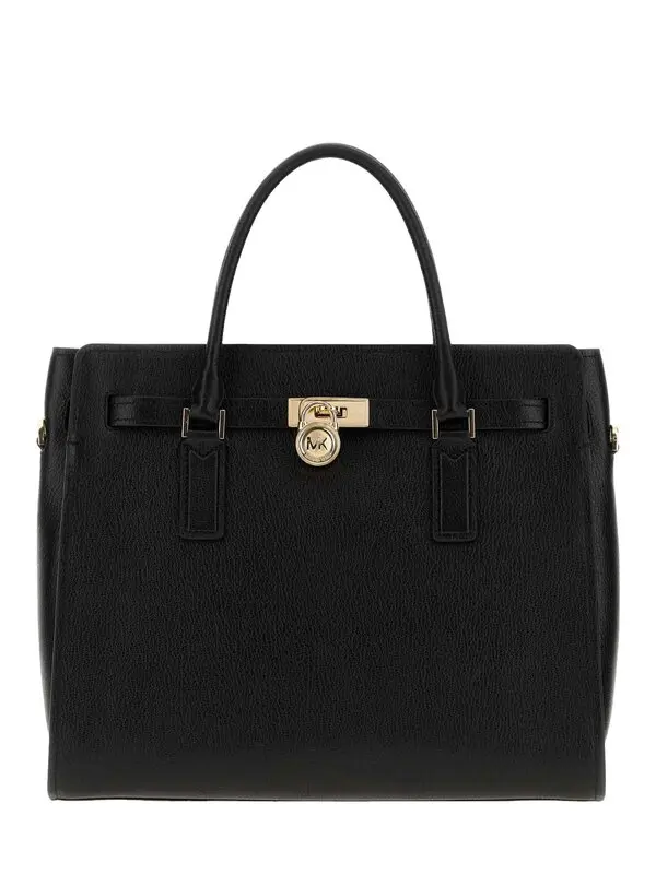 Michael Kors Hamilton Moderne Leather Handbag - Black