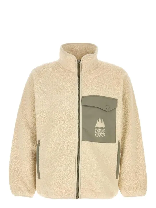 Maison Kitsuné Textured Pile Jacket - White