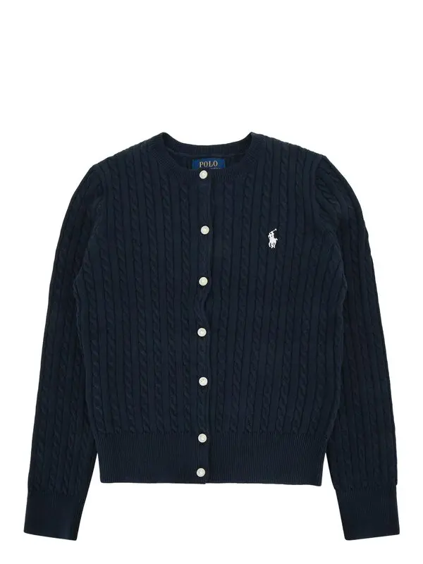 POLO RALPH LAUREN JR Polo Ralph Lauren Children's Navy Cable-knit Crewneck Sweater - Hunternavy