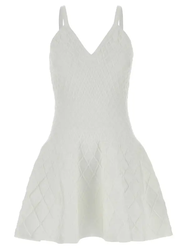 Balmain Knit Mini Dress - White
