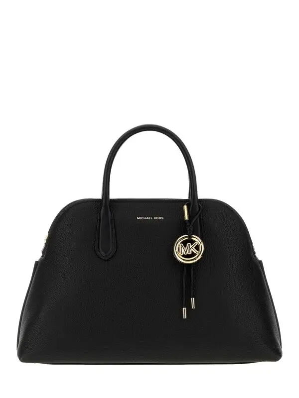 Michael Kors Freddie Leather Shopping Handbag With Shoulder Strap, 40cm X 27cm X 15cm - Black
