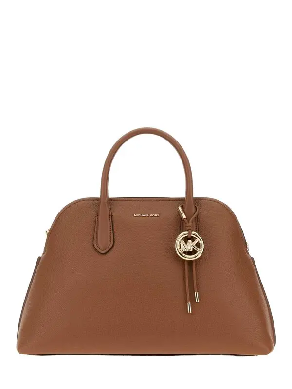 Michael Kors Freddie Leather Shopping Handbag - Brown