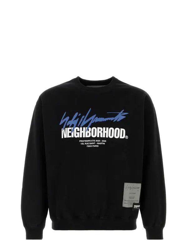 Yohji Yamamoto Cotton Sweatshirt With Urban Collaboration Detail - Black