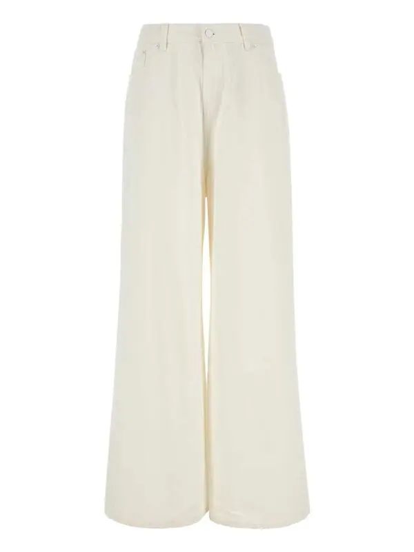 LOIS Paloma Wide-leg Denim Pants - White
