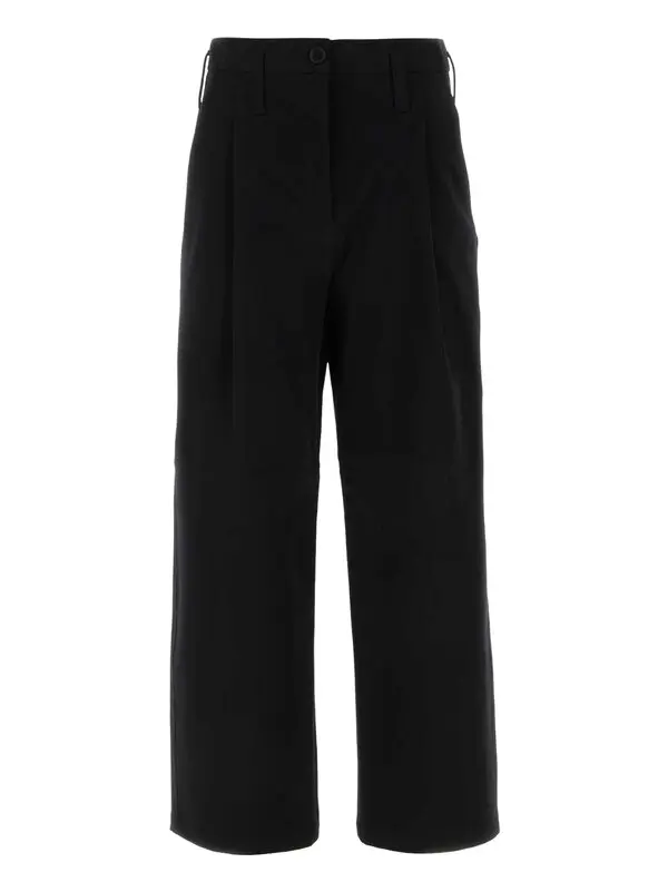 Philosophy Di Lorenzo Serafini Stretch Cotton Wide-leg Pants - Black