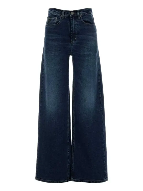 LOIS Stretch Denim Wide-leg Skater Jeans - Blue
