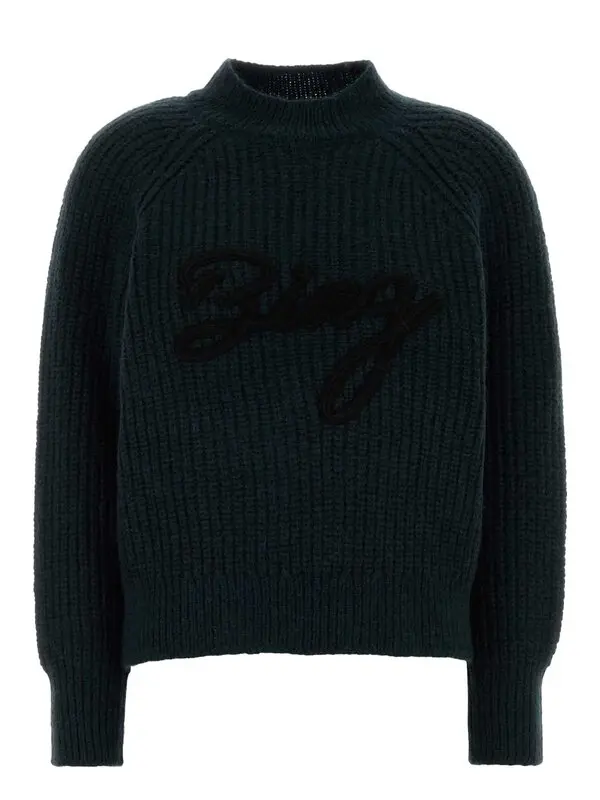 ANINE BING Kendrick Textured Knit Pullover - Blue